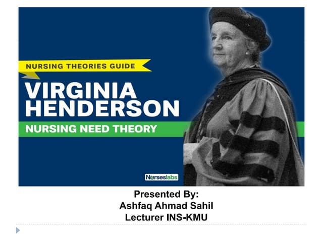 Virginia henderson's theory of nursing | PPTX