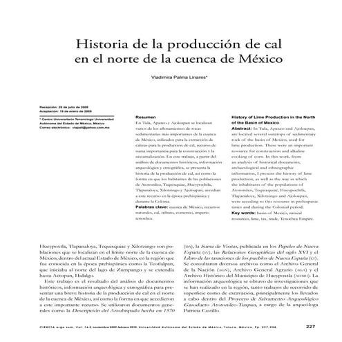 Historia de la produccion de cal en Mexico | PDF