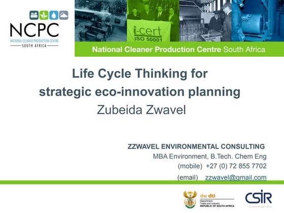 Life Cycle Thinking - Measuring and Managing | PPT