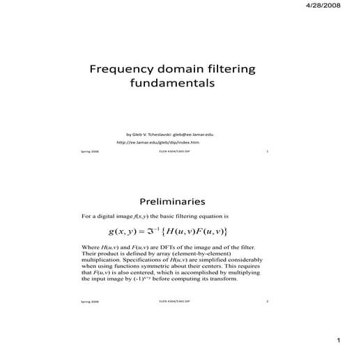 04 1 - frequency domain filtering fundamentals | PDF