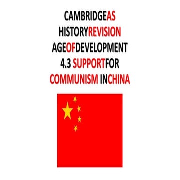 CAMBRIDGE AS HISTORY REVISION - AGE OF DEVELOPMENT: 4.3 SUPPORT FOR ...