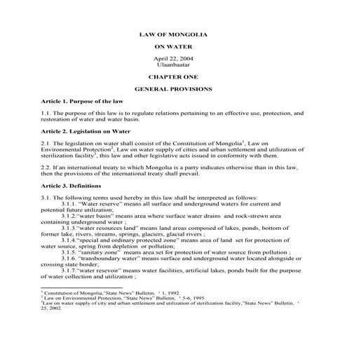 Water Code of the Philippines | PDF