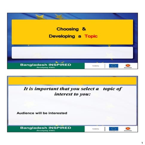 04. choosing & developing topics | PDF