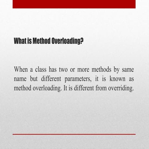 method overloading | PPT