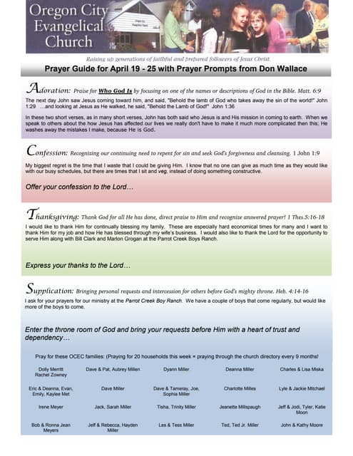 04 26 09 Prayer Sheet Dressel | PDF