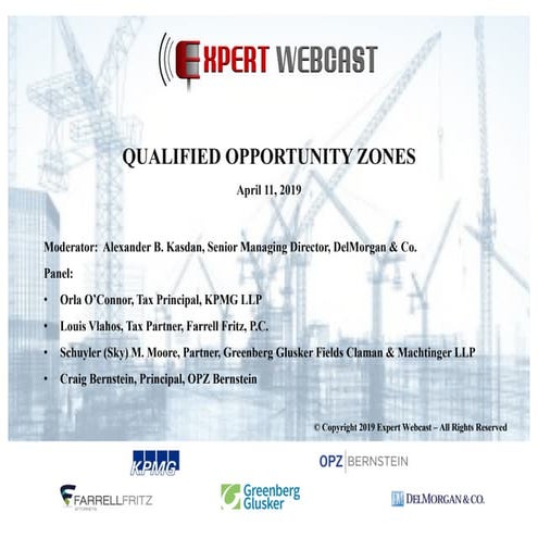 Qualified Opportunity Zones featuring Orla O'Connor, Lou Vlahis, Sky ...