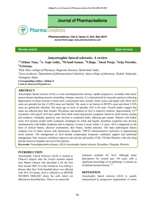 Amyotrophic lateral sclerosis (als) | PPTX | Dental Health | Diseases ...