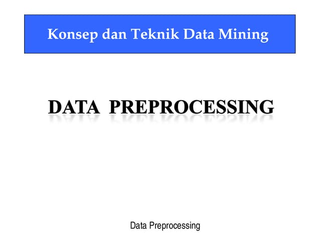 Applied Database Iii Modul Data Preprocessing Ppt
