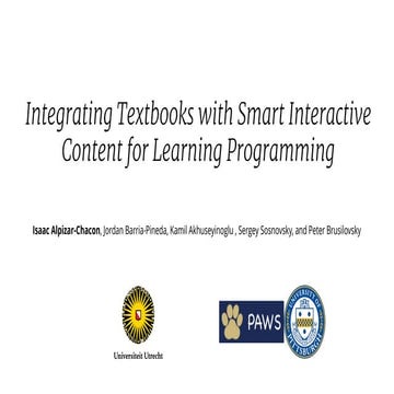 Integrating Textbooks with Smart Interactive Content for Learning ...
