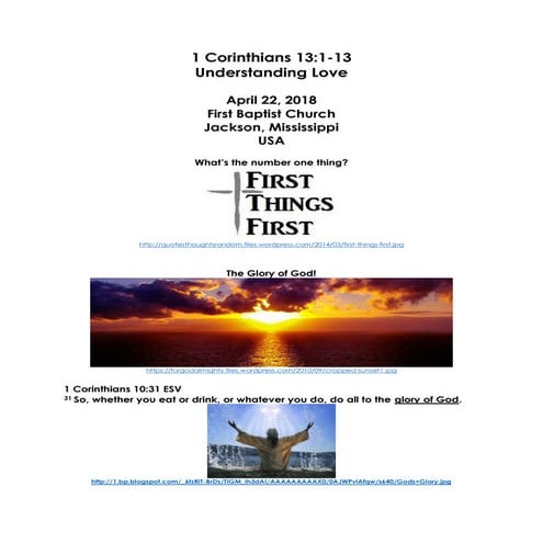 04-22-18, 1 Corinthians 13;1-13, Understanding Love | PDF ...