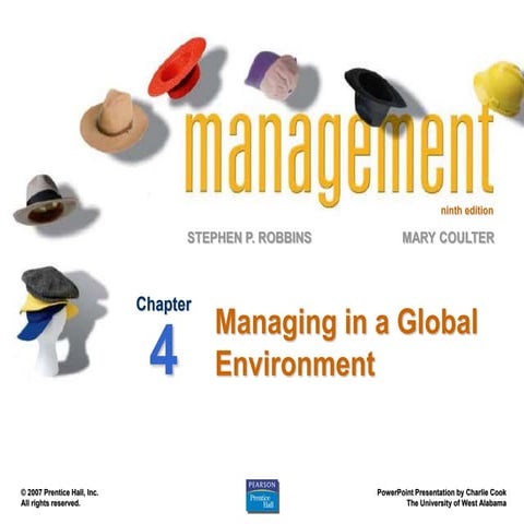 Managing Global Environment Chapter 4 in management. | PPT
