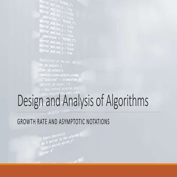04 Growth Rate And Asymptotic Notations Pptx
