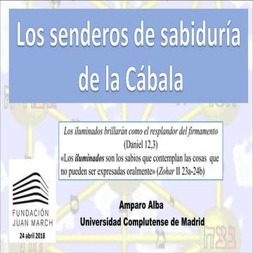 04. Los senderos de sabiduría de la Cábala (Presentación) autor Amparo ...