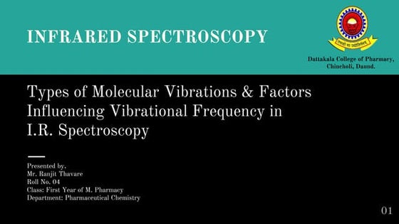 Various factor affecting vibrational frequency in IR spectroscopy. | DOCX | Chemistry | Science