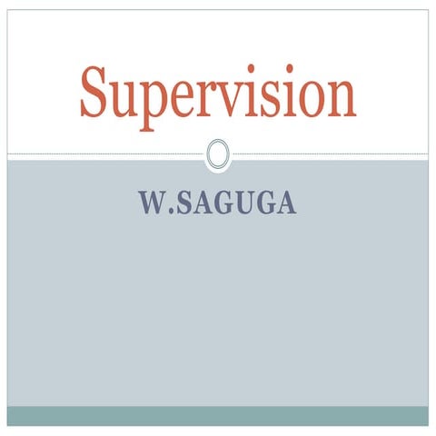 SUPERVISION AND ITS QUALITIES AND EXAMPLES | PPTX