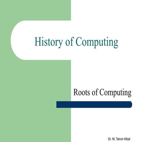 04. Roots of Computing lecture of computer science | PPT