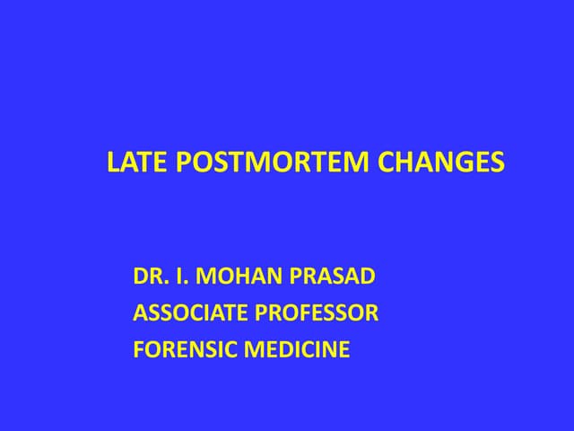 Forensic medicene,putrefaction | PPTX