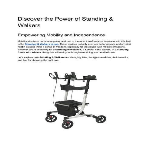 Discover the Power of Standing & Walkers | PDF