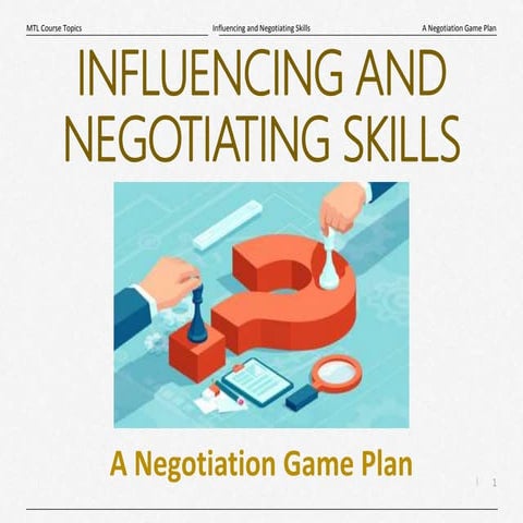 A Negotiation Game Plan | PPT