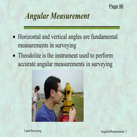 Horizontal and vertical angles are fundamental measurements in ...