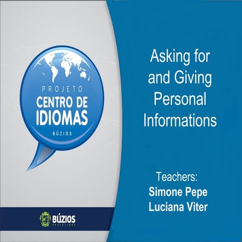 04 asking for and giving personal informations | PPT