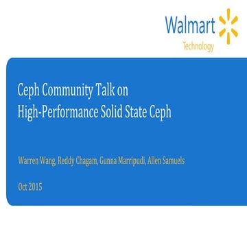 Ceph Community Talk On High Performance Solid Sate Ceph Ppt