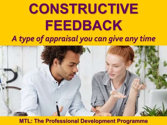Giving and Receiving Constructive Feedback Powerpoint | PPT