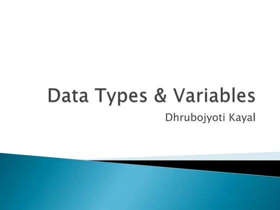 Constant, variables, data types | PPT Constant, variables, data types | PPT