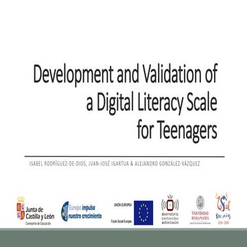 Development and Validation of a Digital Literacy Scale for Teenagers | PPT | Free Download