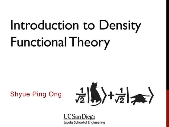 Density functional theory | PPTX | Chemistry | Science