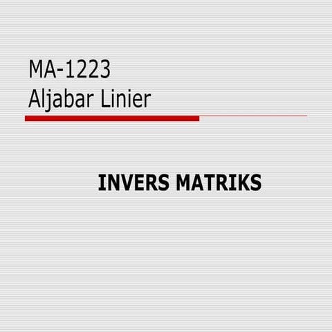 04 invers-matriks | PPT