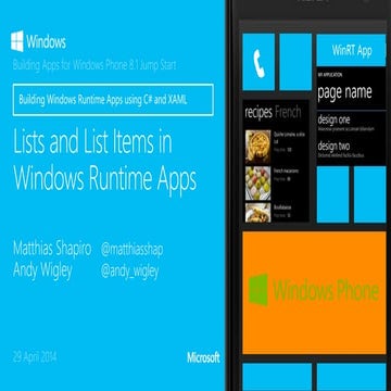 04 lists and lists items in windows runtime apps | PPT