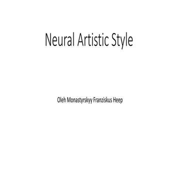 Neural artistic style | PPT