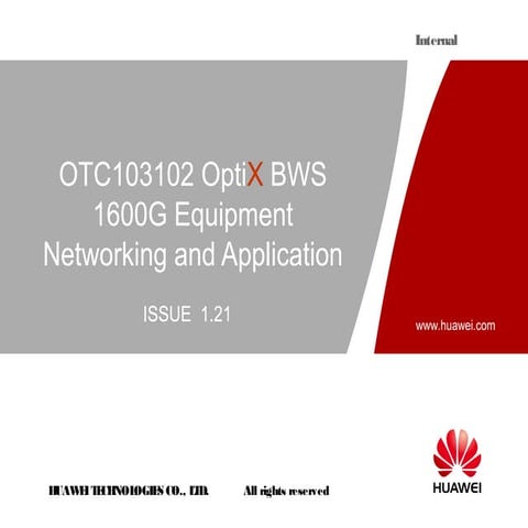 04 optix bws 1600g v100r002 equipment networking and application issue1.21