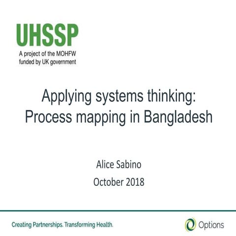 Applying systems thinking: Process mapping in Bangladesh | PPTX | Non ...
