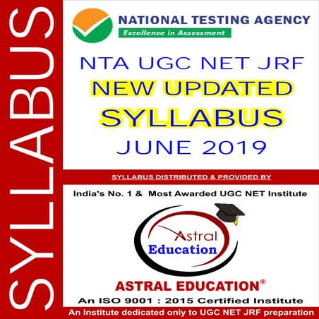 NTA UGC NET JRF - 04 psychology-new updated syllabus | PDF