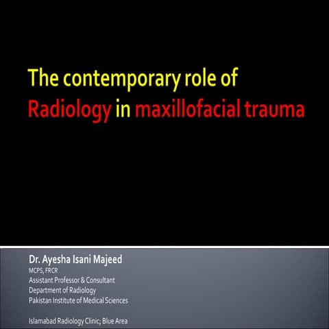 04 radiology in maxillofacial trauma.ppt. new presentation | PPT