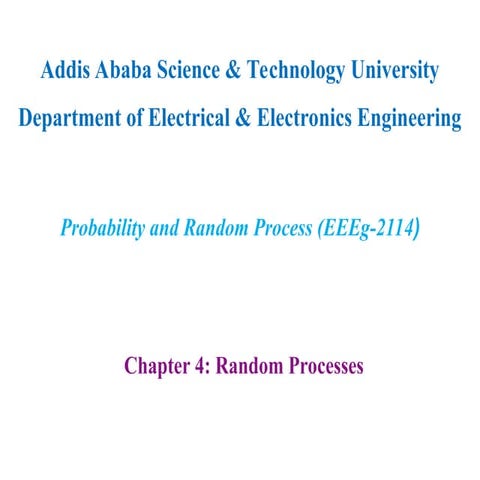 04-Random Processes. Statistics and probability | PPT