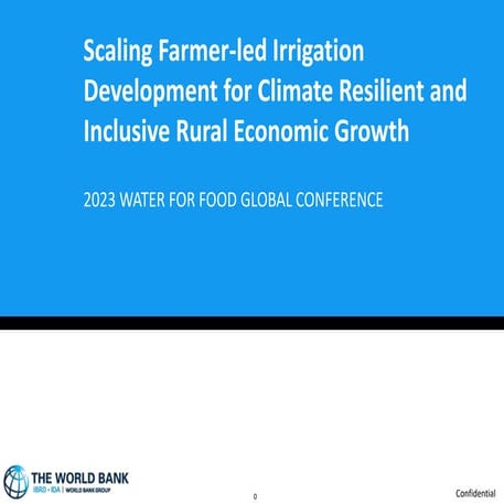 Scaling Farmer-led Irrigation Development for Climate Resilient and Inclusive Rural Economic ...