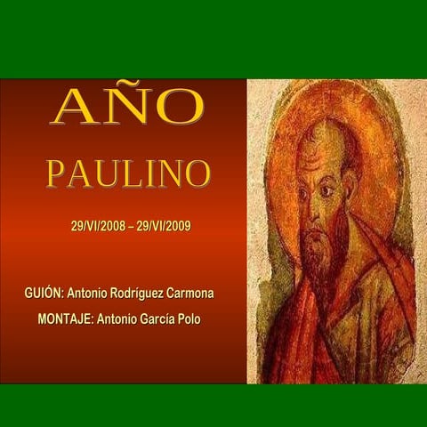 PRESENTACION SOBRE LA VIDA DE SAN PABLO SAN PABLO | PPTX