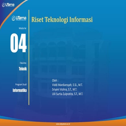 Riset Teknologi Informasi Paper Review Presentation I | PDF