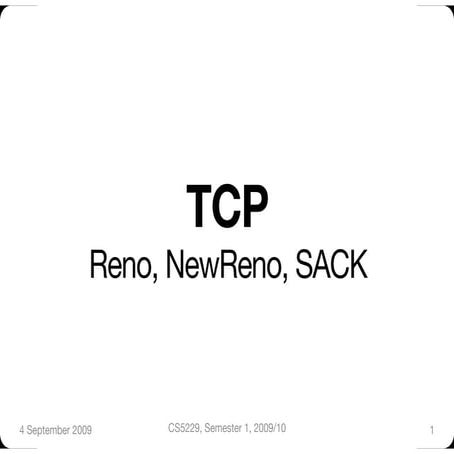 Lecture 4 Tcp And Tfrc Pdf Computer Networking Computing 9411