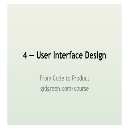 User Interface Design 2013 | PPT