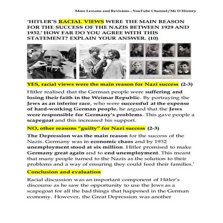HISTORY IGCSE REVISION CARDS - 040. RACIAL POLICIES | PDF