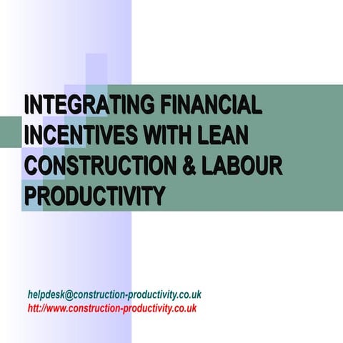 040 integrating financial incentives | PPT