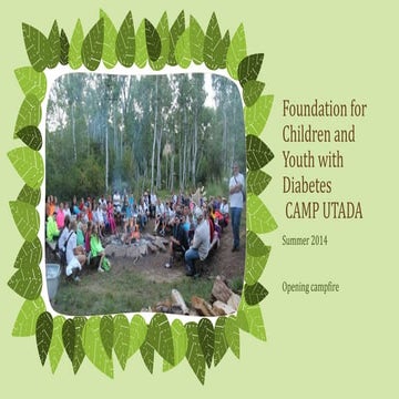 Diabetes camp presentation | PPTX