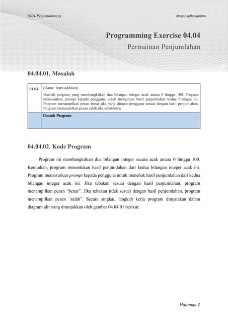 02.14. Luas Segitiga Menggunakan Bahasa Pemrograman Python | PDF