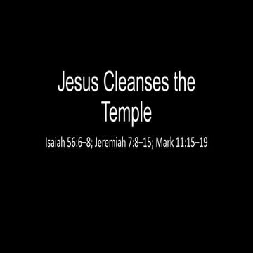 Jesus Cleanses the Temple | PPTX