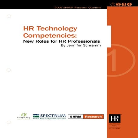 HR Technology Competencies: New Roles for HR Professionals | PDF