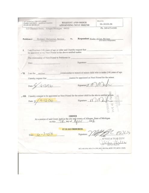 April 22 2003 police report charging maria bauer melinn with dv | PDF